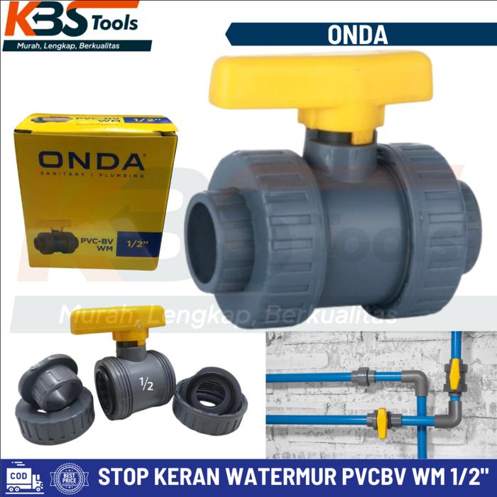 Jual Stop Kran Watermur PVCBV WM 1/2" Inch Ball Valve Keran Water Mur ...