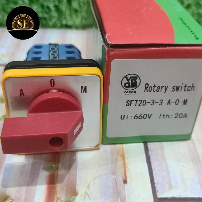 Jual Rotary Switch SFT20-3-3 SA16 A-O-M 3P MERK Fort Selector man off ...