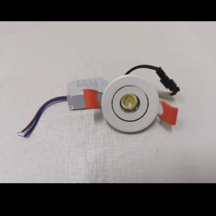 Jual downlight led panel 1w 3w 5w 7w 12w lampu lemari plafon gypsum ...