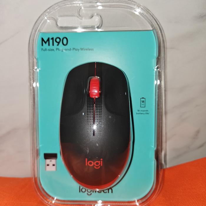 Jual Mouse Wireless Logitech M190 Original Merah - Jakarta Utara ...