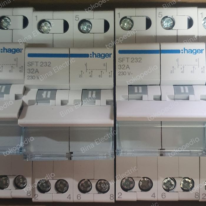 Jual Change Over Switch Hager 2 Pole 1P+N SFT232 32A / COS / Ohm Saklar ...