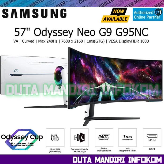 Promo Samsung Odyssey Neo G9 G95NC 57" Curved - Dual UHD 240Hz 1ms ...