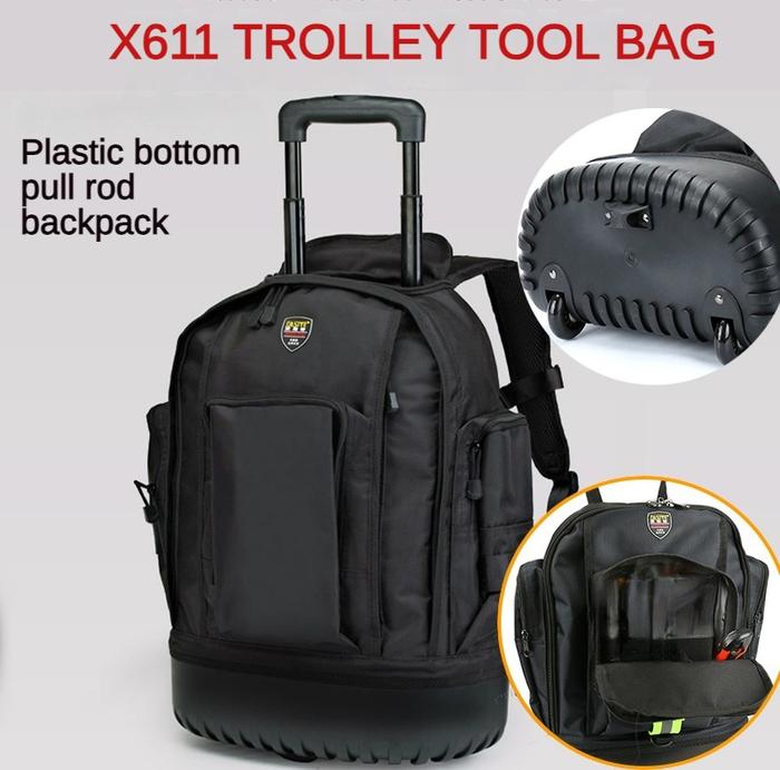Jual X611 Trolley Backpack Tool Bag Wheel - Tas Ransel Roda Alat ...