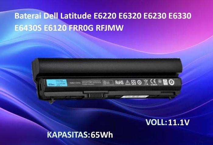 Jual Baterai Dell Latitude E6220 E6320 E6230 E6330 E6430S E6120 FRR0G RFJMW - Jakarta Pusat ...