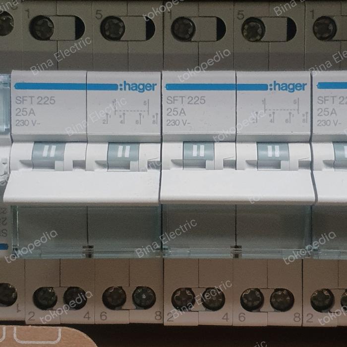 Jual Change Over Switch Hager 2 Pole 1P+N SFT225 25A / COS / Ohm Saklar ...