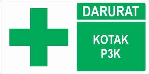 Jual SIGN RAMBU K3 DARURAT KOTAK P3K UKURAN 30X15CM SIGN RAMBU P3K ...
