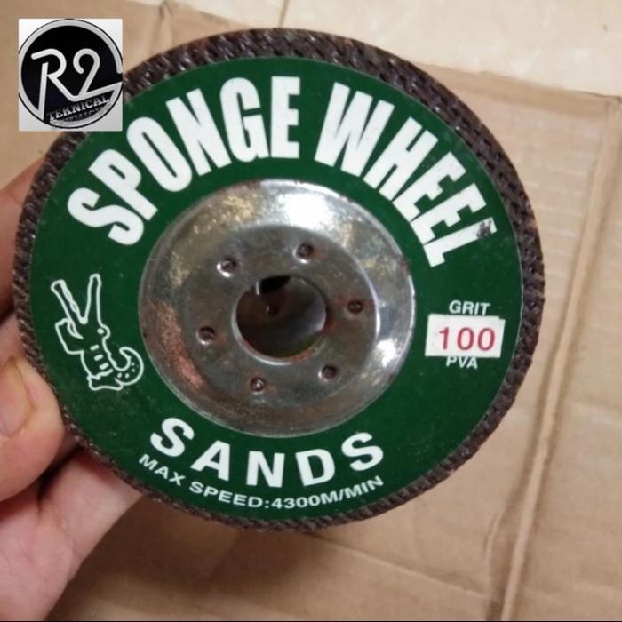 Jual Batu gerinda Amplas Sponge 4 inch Sands PVA Sponge Grinding Wheel ...