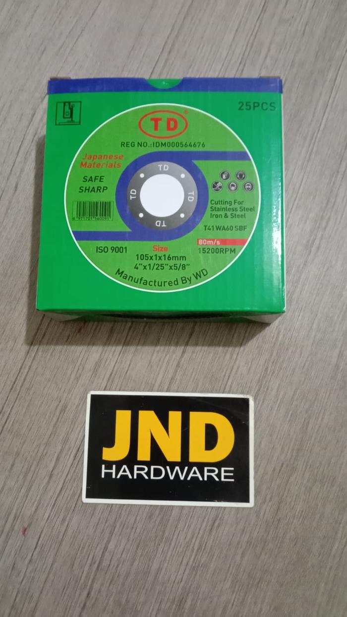 Jual BATU GERINDA 4 inch Potong Besi TD isi 25 pcs - Kab. Bekasi - JND ...