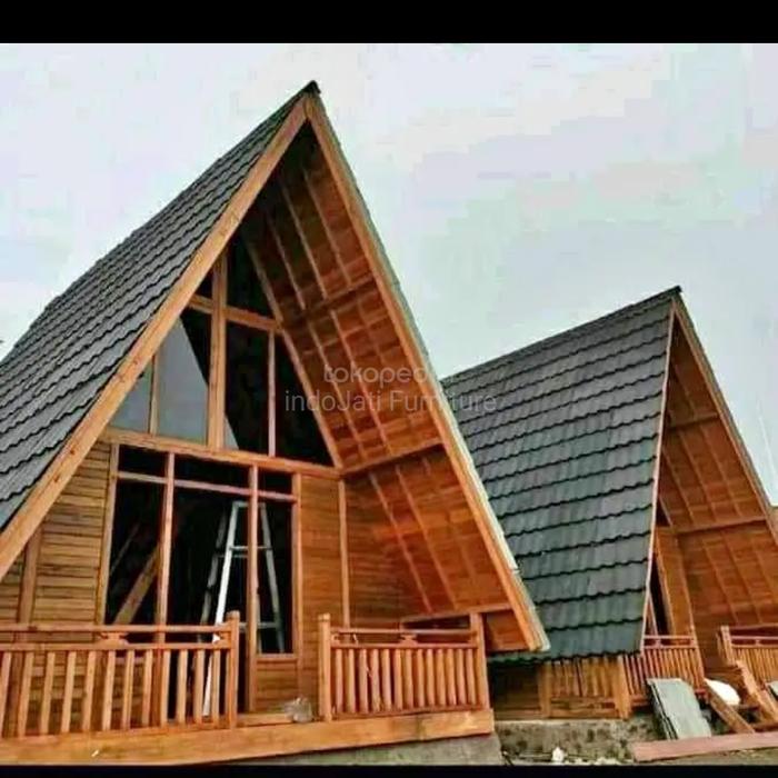 Jual rumah kayu segitiga minimalis - Kab. Jepara - indoJati Furniture ...