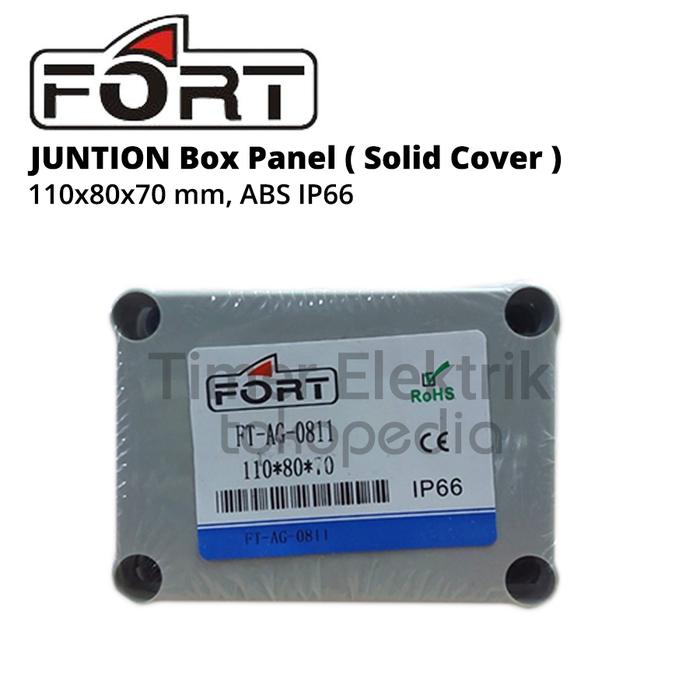 Jual FORT Juntion Box Panel (Solid Cover) 110x80x70mm, ABS IP66 ...