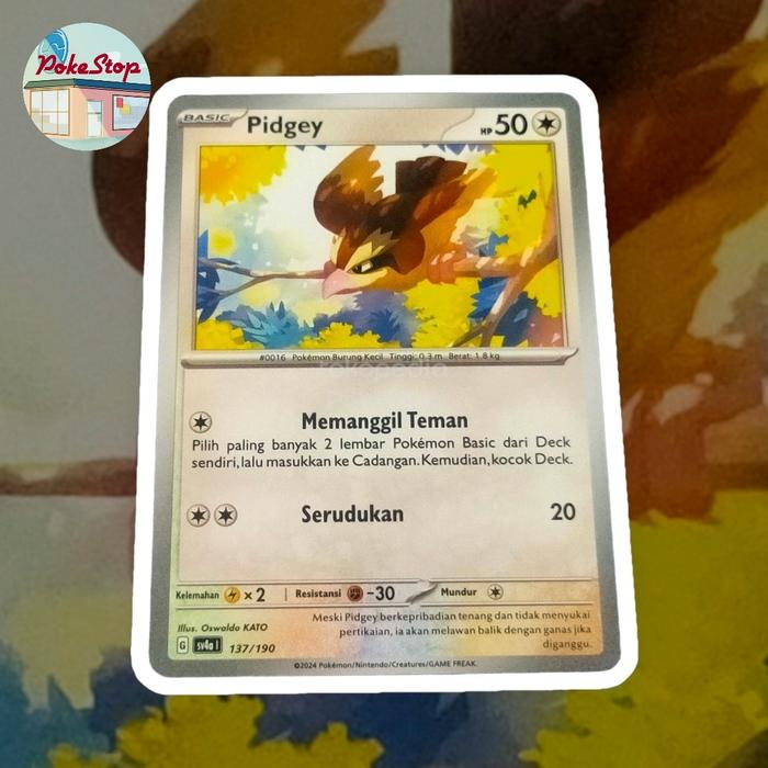 Jual Pidgey Harta Berkilau 137/190 SV4A Pokemon TCG Indonesia - Kota Surabaya - PokeStop ...