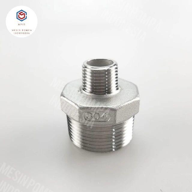 Jual DOUBLE NEPEL REDUCER STAINLESS SS304 3/4 x 3/8" / V-SOK NEPEL ...