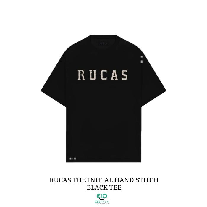 Jual Rucas The Initial Hand Stitch Black Tee Original - Initial - Kab ...