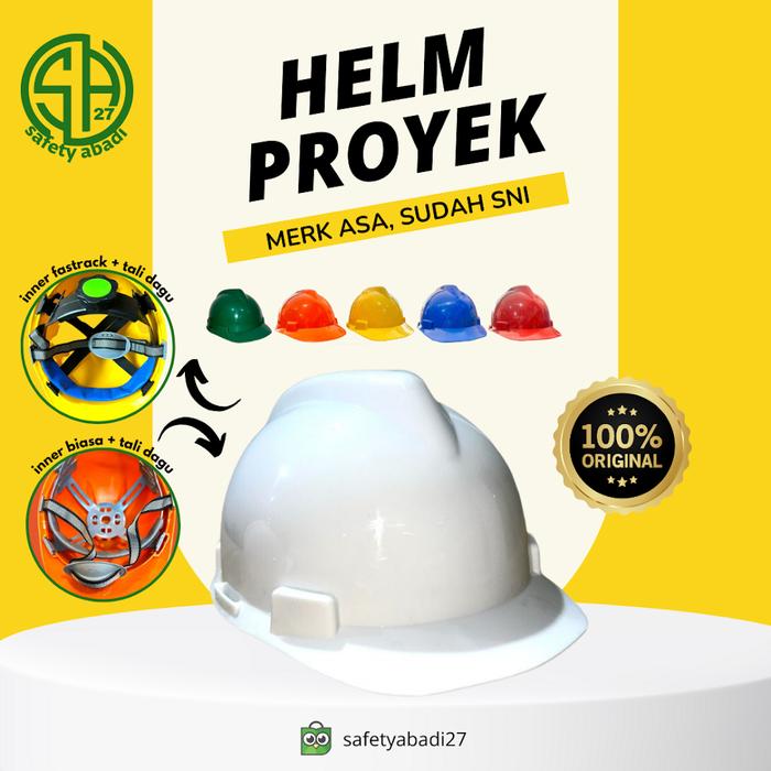 Jual Helm ASA Original SNI + Inner + Tali dagu - Putih, Biasa+Tali Dagu ...