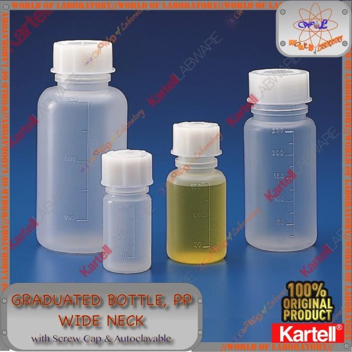 Jual KARTELL Graduated Bottle 100mL, PP, Wide Neck, with Screw Cap - Jakarta Barat - WORLD of ...