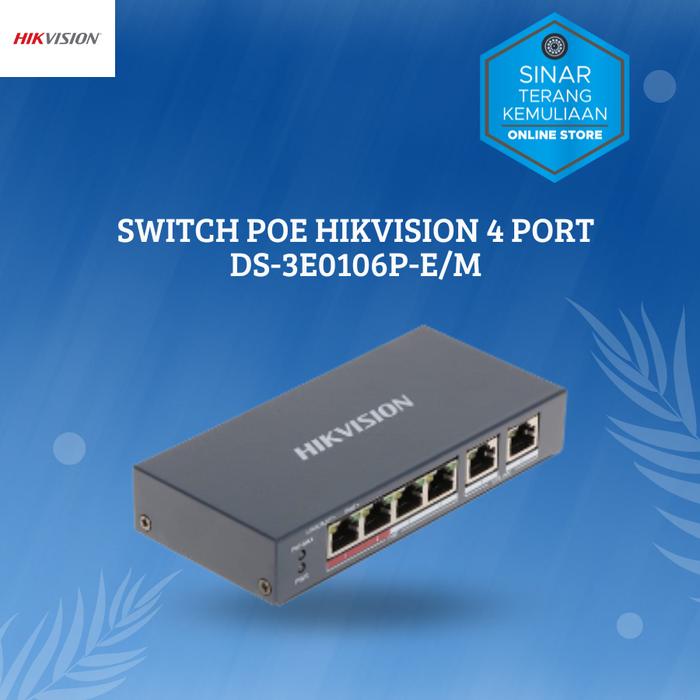 Jual SWITCH POE HIKVISION DS-3E0106P-E/M 4 PORT POE+ 2 PORT UPLINK ...