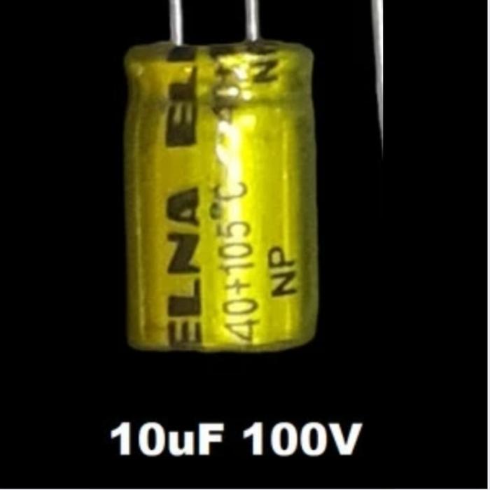 Jual kapasitor nonpolar np bp bipolar non bi polar 10uf 10 uf 4u7 100v ...