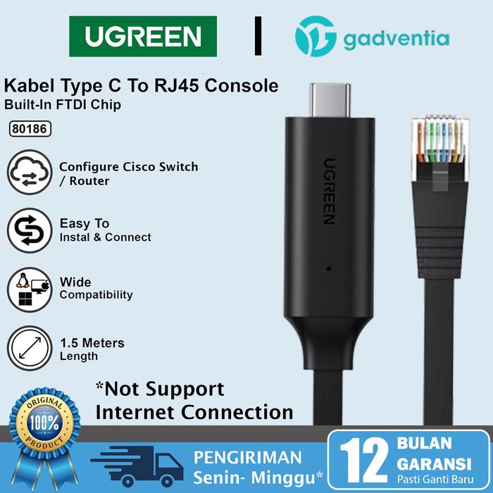 Jual UGREEN Kabel LAN Ethernet To USB C Cable Console RJ45 Laptop ...