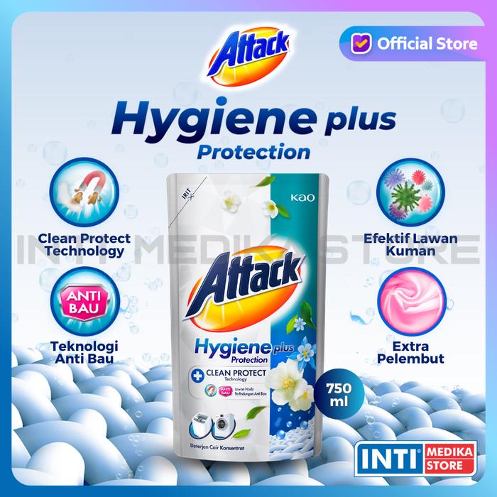 Promo ATTACK - HYGIENE PLUS Liquid Detergen | Deterjen Cair Baju ...