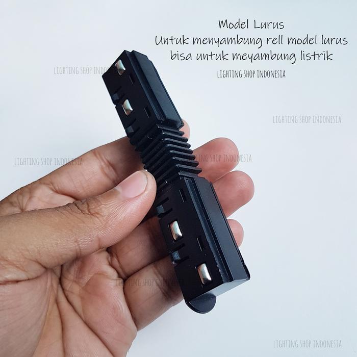 Jual Sambungan rell lurus belok magnet lampu track spotlight magnetic ...