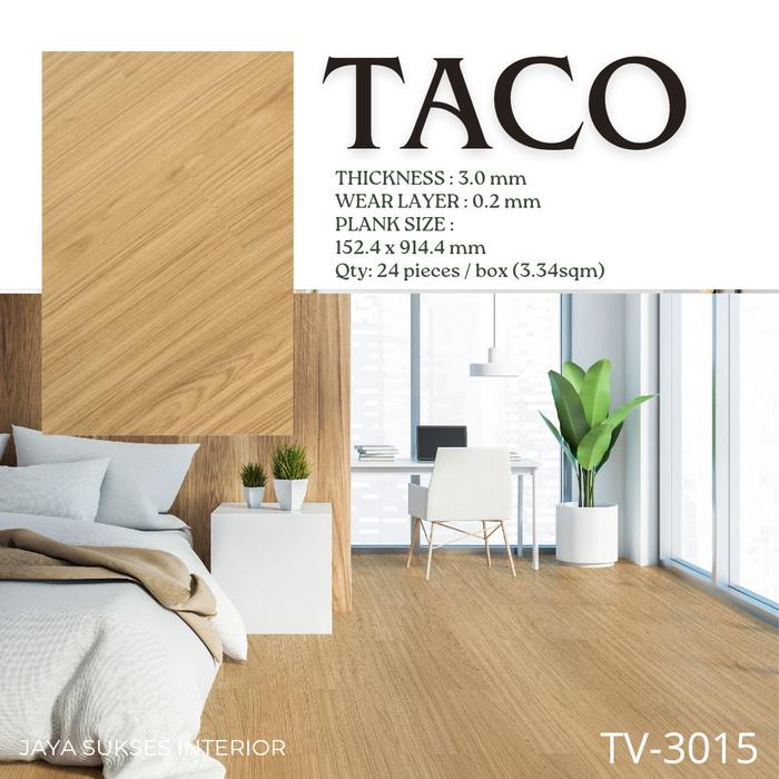 Jual Lantai Vinyl Kayu 3mm Taco TV 3015 Vicenza Elm Warna Kayu Natural ...