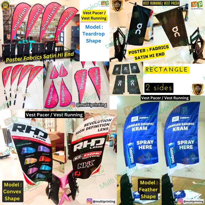 Jual Tas Bendera-backpack Flag Banner-backpack Banner-vest Lari-vest ...