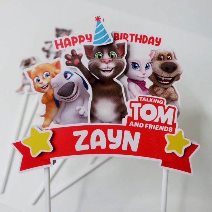 Jual Cake Topper 3D Karakter Talking Tom and Friends Hiasan Kue Ulang ...