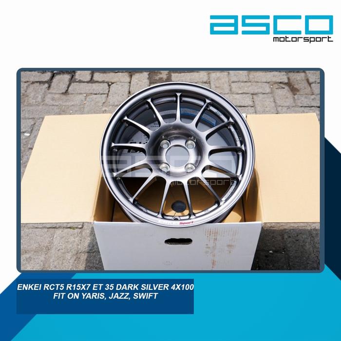 Jual ENKEI RCT5 R15x7 et 35 Dark Silver 4x100 Fit On Yaris, Jazz, Swift - Jakarta Timur - ASCO ...
