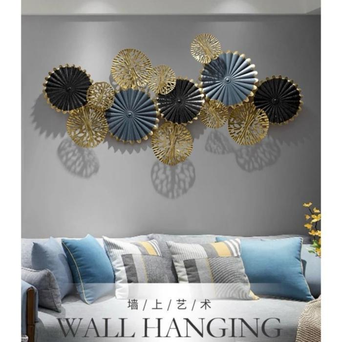 Jual Hiasan Dinding Besar Mewah Metal Gold Leaf 3D / Luxury Wall ...