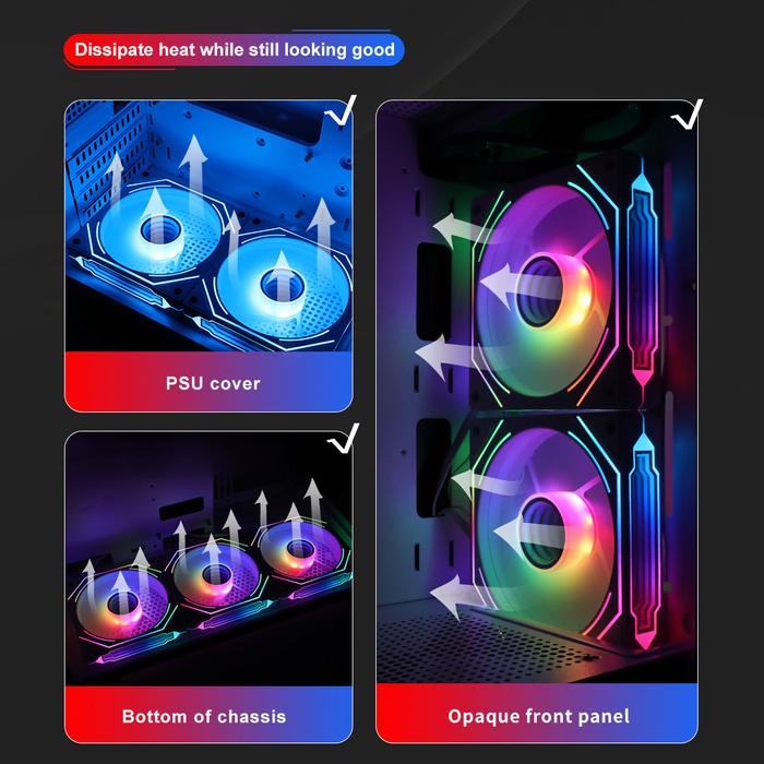 Jual Segotep Hb12 Argb Pwm (infinity Mirror 1800rpm Case Fan) - Reverse ...