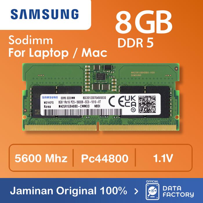 Jual RAM LAPTOP SAMSUNG DDR5 8GB 5600Mhz / PC44800 SODIMM NOTEBOOK ...