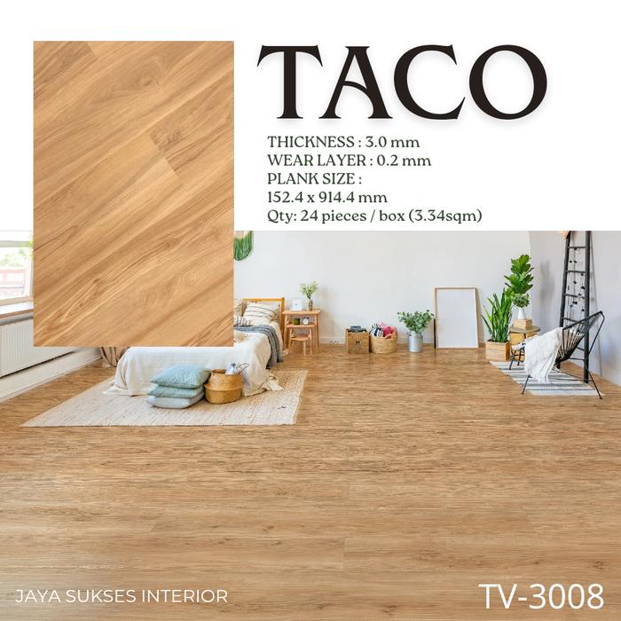 Jual Vinyl Lantai Motif Kayu TACO TV 3008 Sand Malmo Tebal 3mm / box - Jakarta Selatan ...