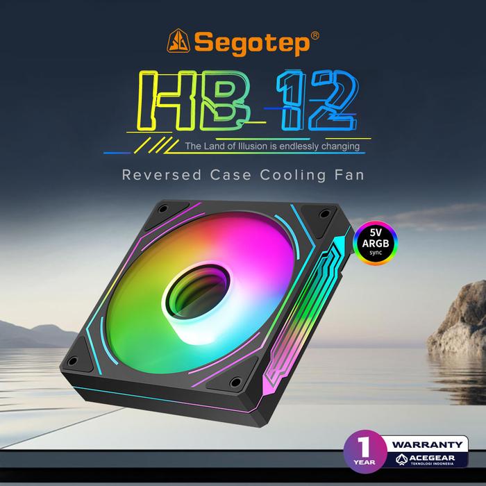 Promo SEGOTEP HB12 ARGB PWM (Infinity Mirror 1800RPM Case Fan ...
