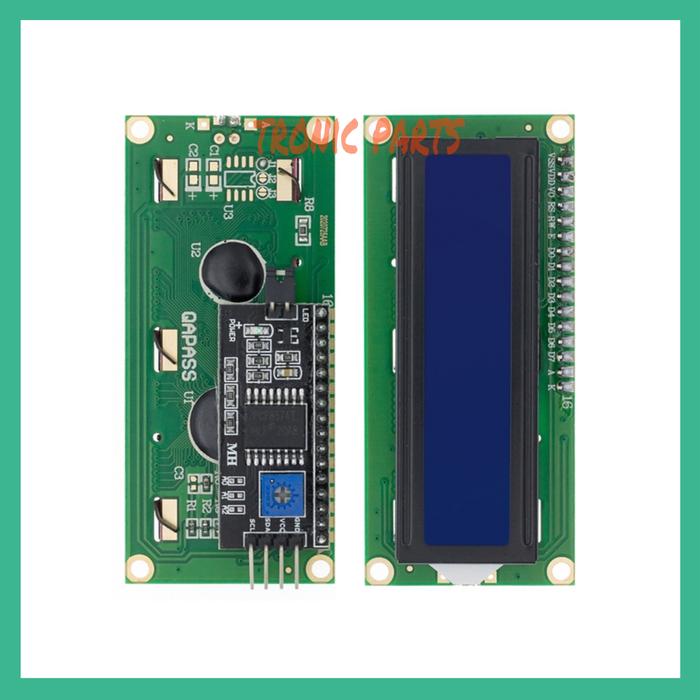 Jual LCD 16x2 I2C Module Blue Green Character Display 1602 Biru Hijau ...