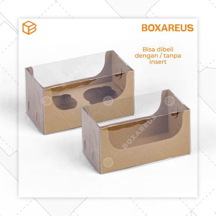 Jual Box Cupcake Isi 2 | Dus Muffin Cake Box Packaging Bolu Tart ...