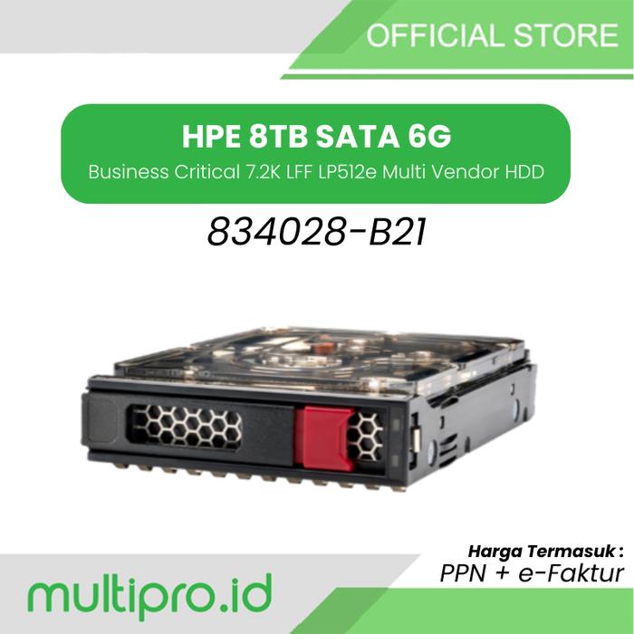 Promo HDD SERVER HPE 8TB SATA 6G Midline 7.2K LFF (3.5in) 834028-B21 ...
