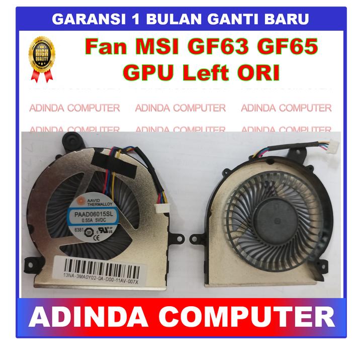 Jual Fan MSI MSI GF63 GF65 10SD 10SDR 10SE 10SER 9SD 9SE Thin GPU Left ...