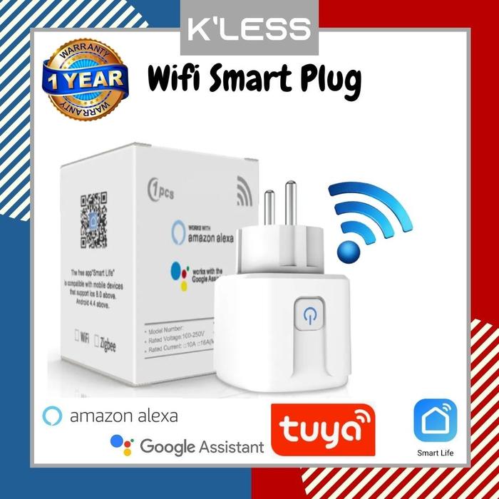 Promo Tuya Wifi Smart Plug Socket Stop Kontak 16A Kontrol Daya Socket ...