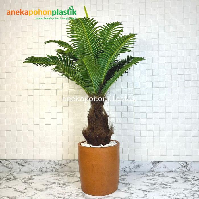 Jual Pohon Daun Palem Botol T120 Latex Artificial Pot Terracotta ...