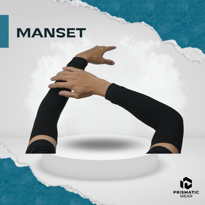 Jual MANSET TANGAN PRIA WANITA MANGSET TANGAN HITAM POLOS MURAH - Kota ...