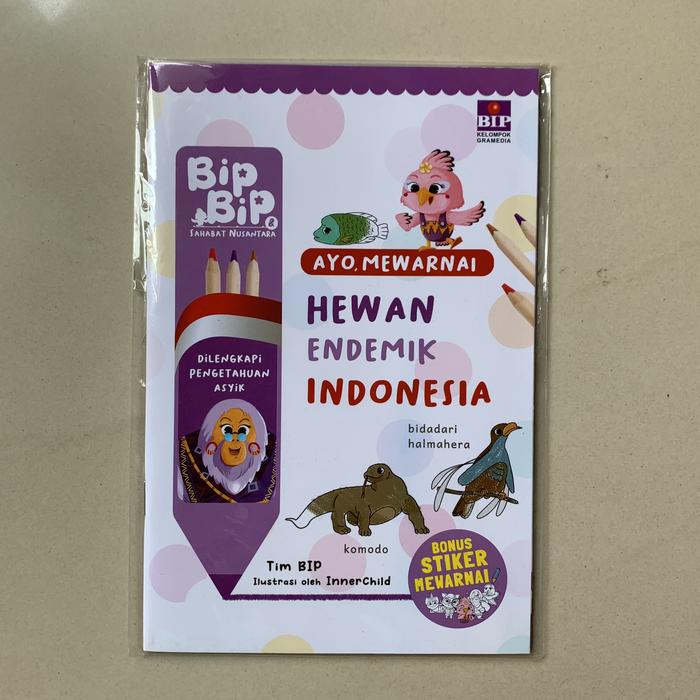 Jual Buku Ayo Mewarnai khas Indonesia Bipbip dan sahabat nusantara segel - Hewan - Kota Depok ...
