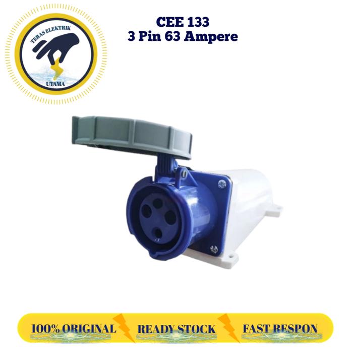 Jual Industrial Socket Surface Mounting Untuk Genset| CEE 133 | 3 P 63 ...