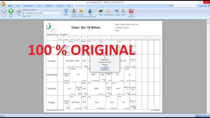 Jual ASC TIME TABLES SOFTWARE JADWAL PELAJARAN asc timetables ORIGINAL ...