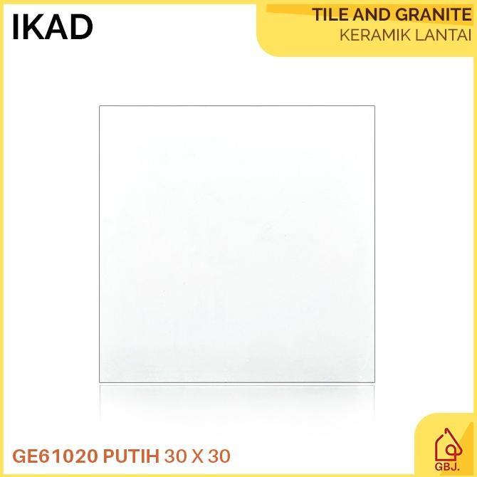 Jual KERAMIK IKAD 30 X 30 PUTIH POLOS GE61020 / KERAMIK LANTAI PUTIH ...