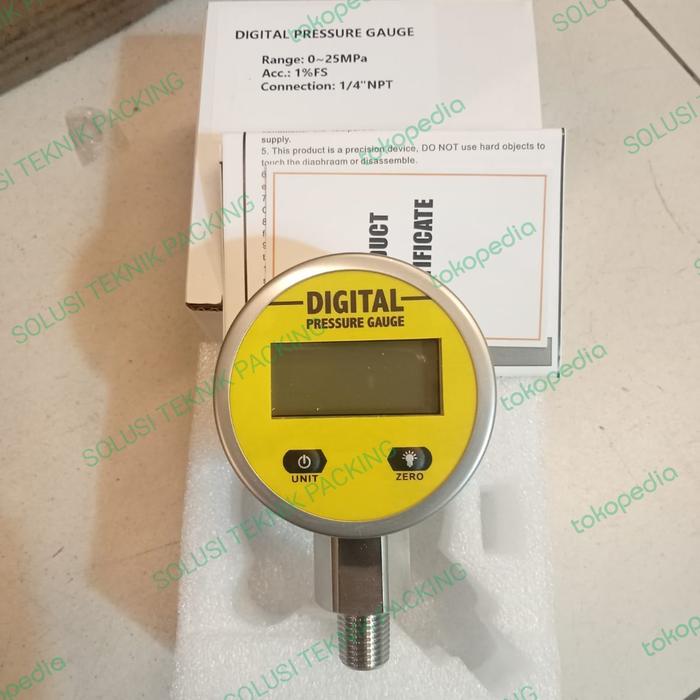 Jual Digital Pressure Gauge / Alat Ukur Tekanan 0 - 40 Bar / Kgf / Cm2 ...