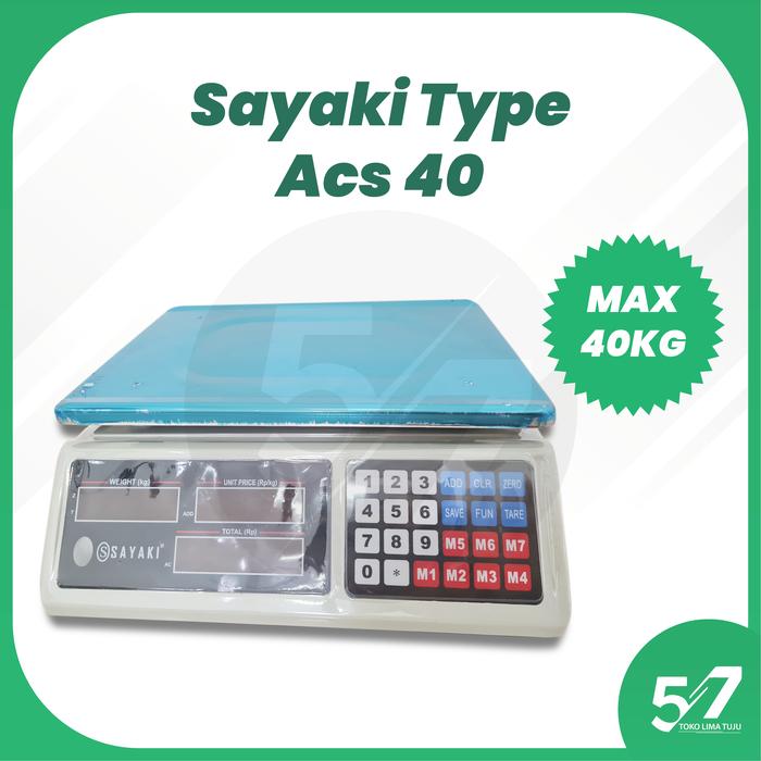 Jual Timbangan buah digital scale sayaki type ACS 40 kg - Kab. Ponorogo ...