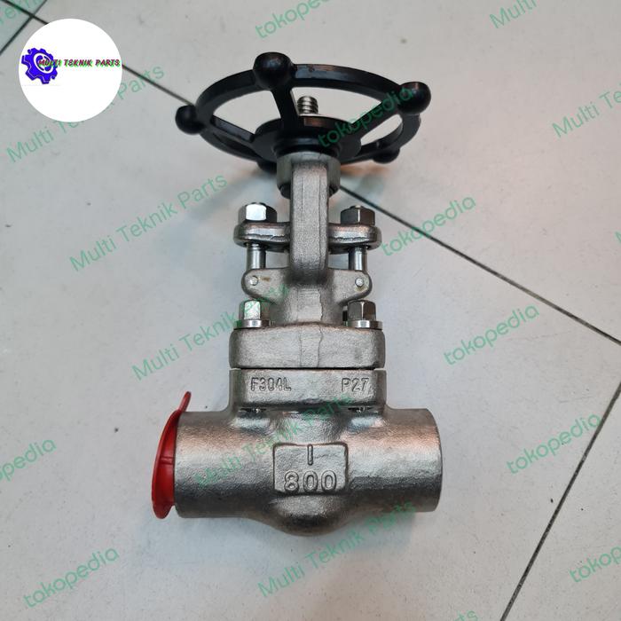 Jual Gate Valve Stainless 304 Class 800 Socket Weld 1" inch DN25 SW ...