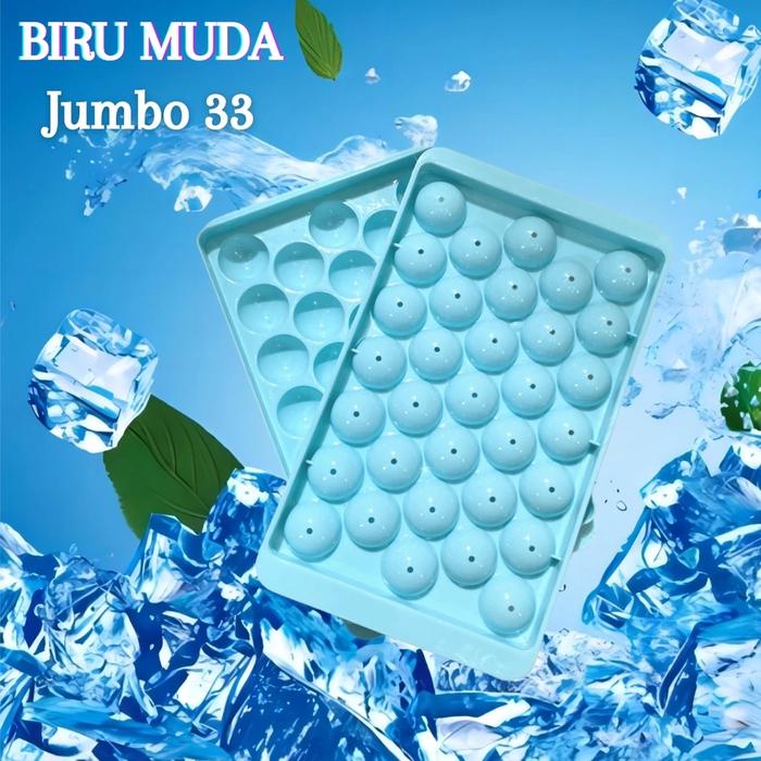 Jual Cetakan es batu bulat 33 round ice tube tray - Biru Muda - Jakarta ...