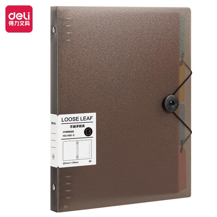 Jual Deli Binder / Loose-Leaf Notebook A4 A5 B5 Strap Kunci HXX-3 - A4 ...