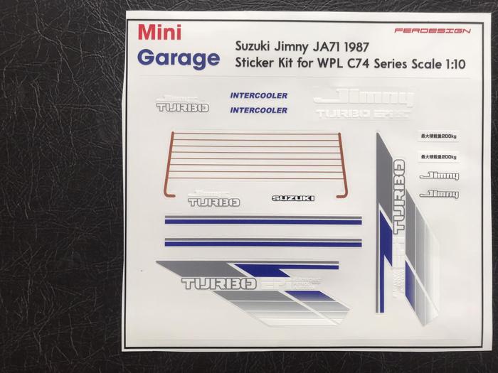 Jual Sticker Kit RC WPL C74 Suzuki Jimny skala 1/10 - Jakarta Timur ...